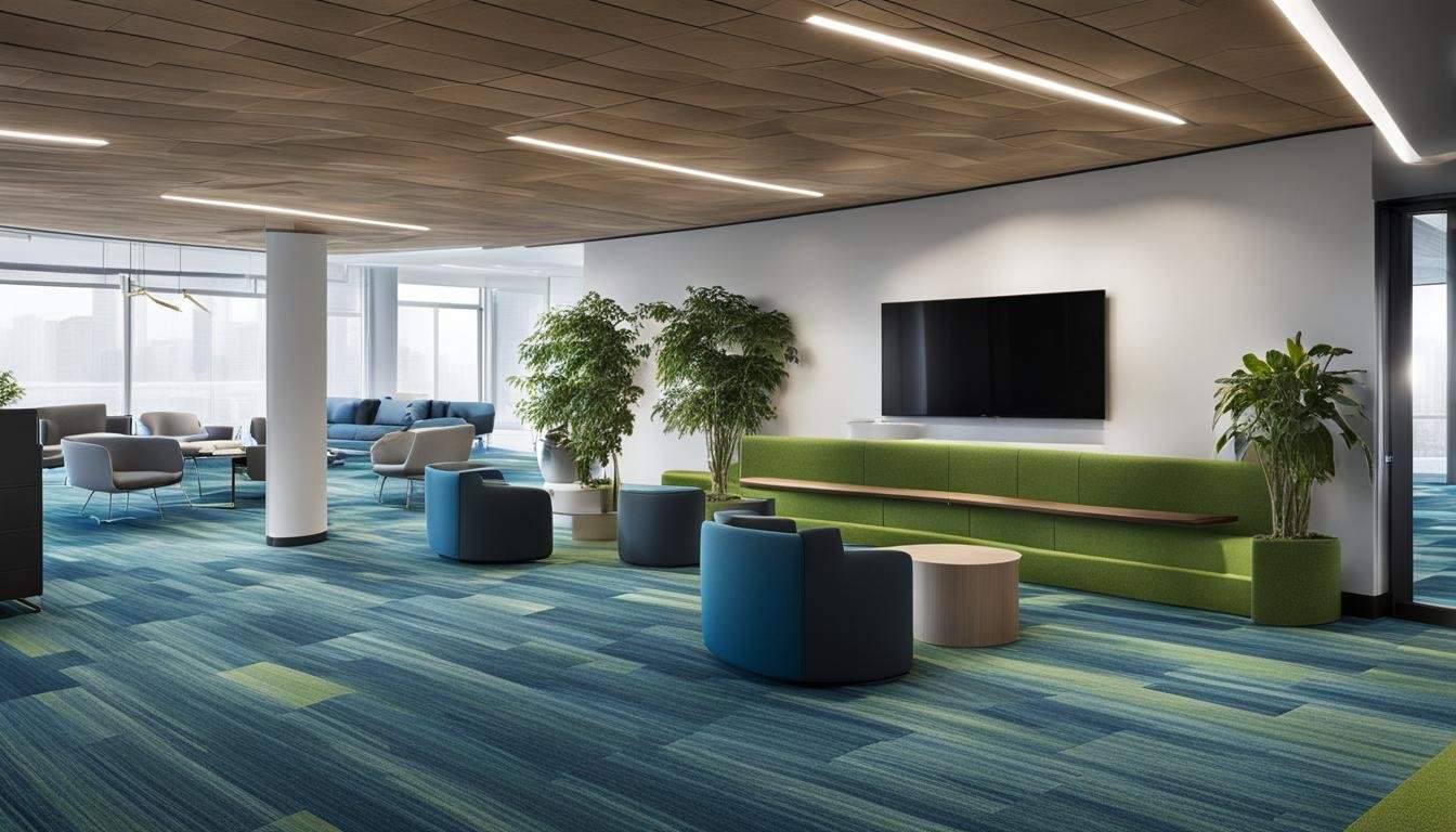 Eco-Friendly Commercial Recyclable Carpet Tiles for Office Spaces